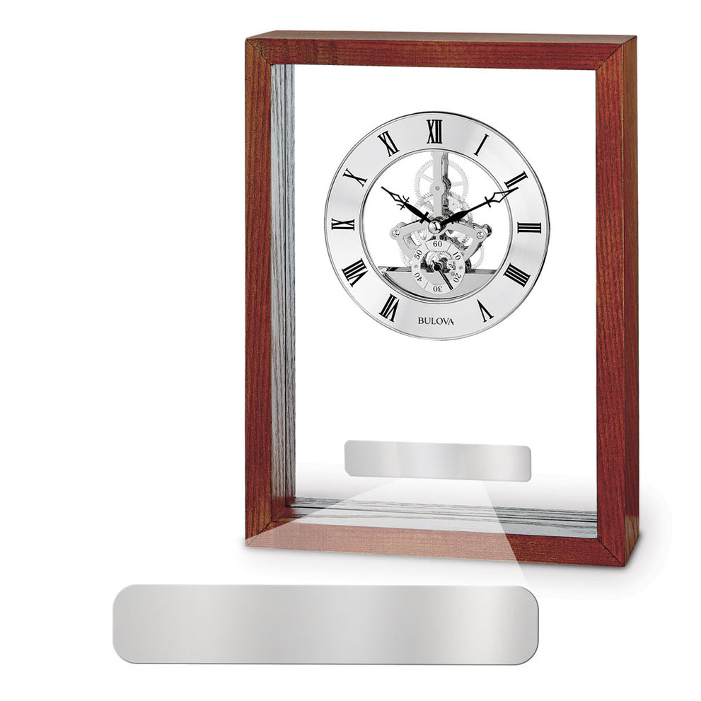 Clock - Bulova - Hardwood Framed